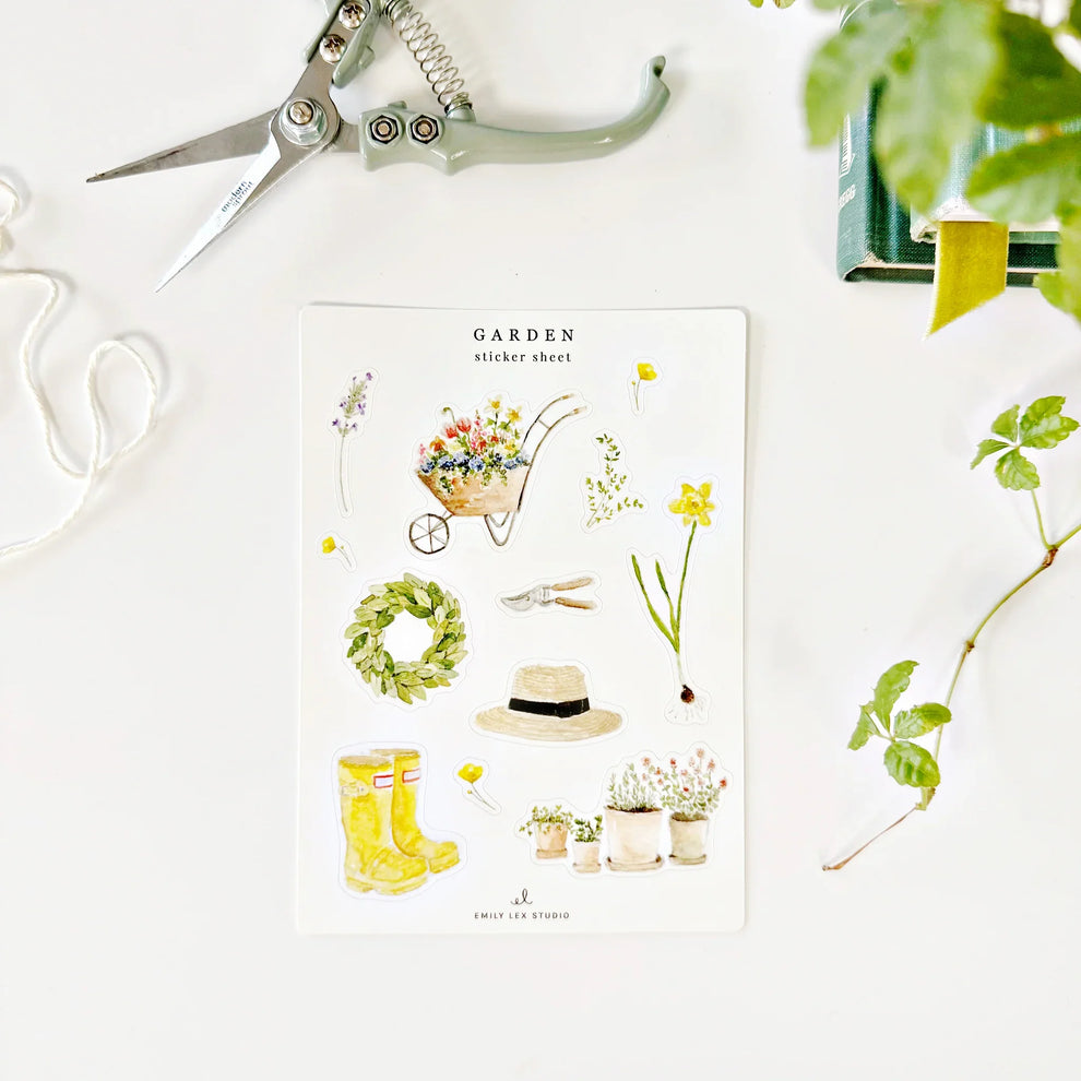 garden sticker sheets – emily lex studio